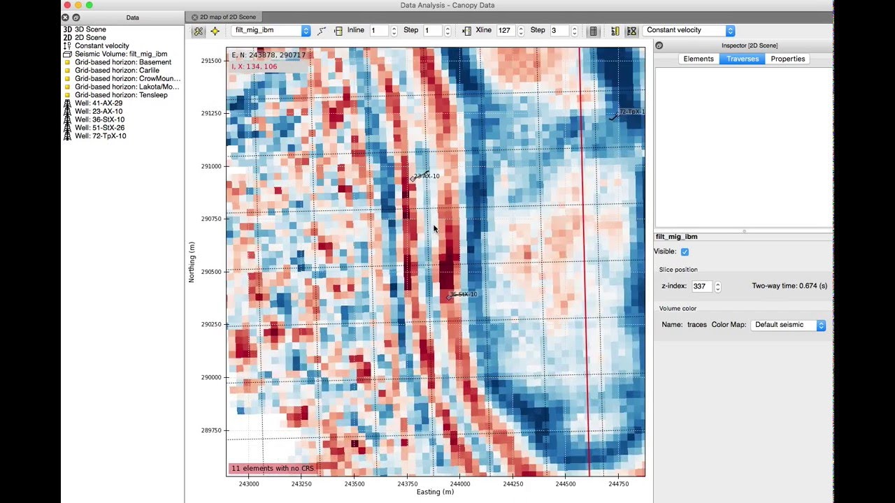 Enthought Canopy Geoscience: 2D Visualization with Seismic Volume or ...