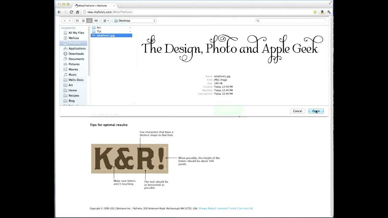 How to Find the Name of a FONT, Using What The Font from My Fonts - YouTube