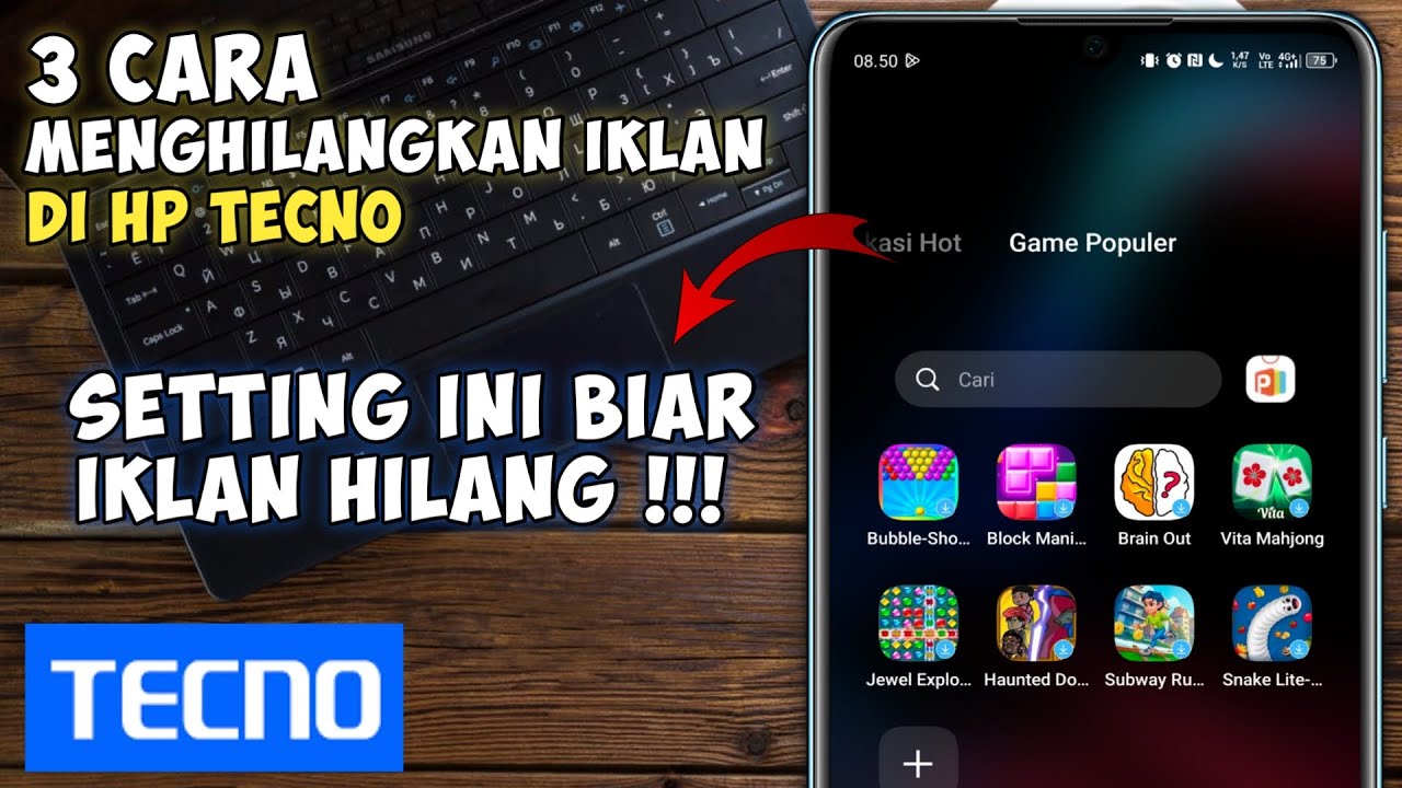 Cara Menghilangkan Iklan Di Hp Tecno Pova 6 NFC || Mengatasi Iklan ...