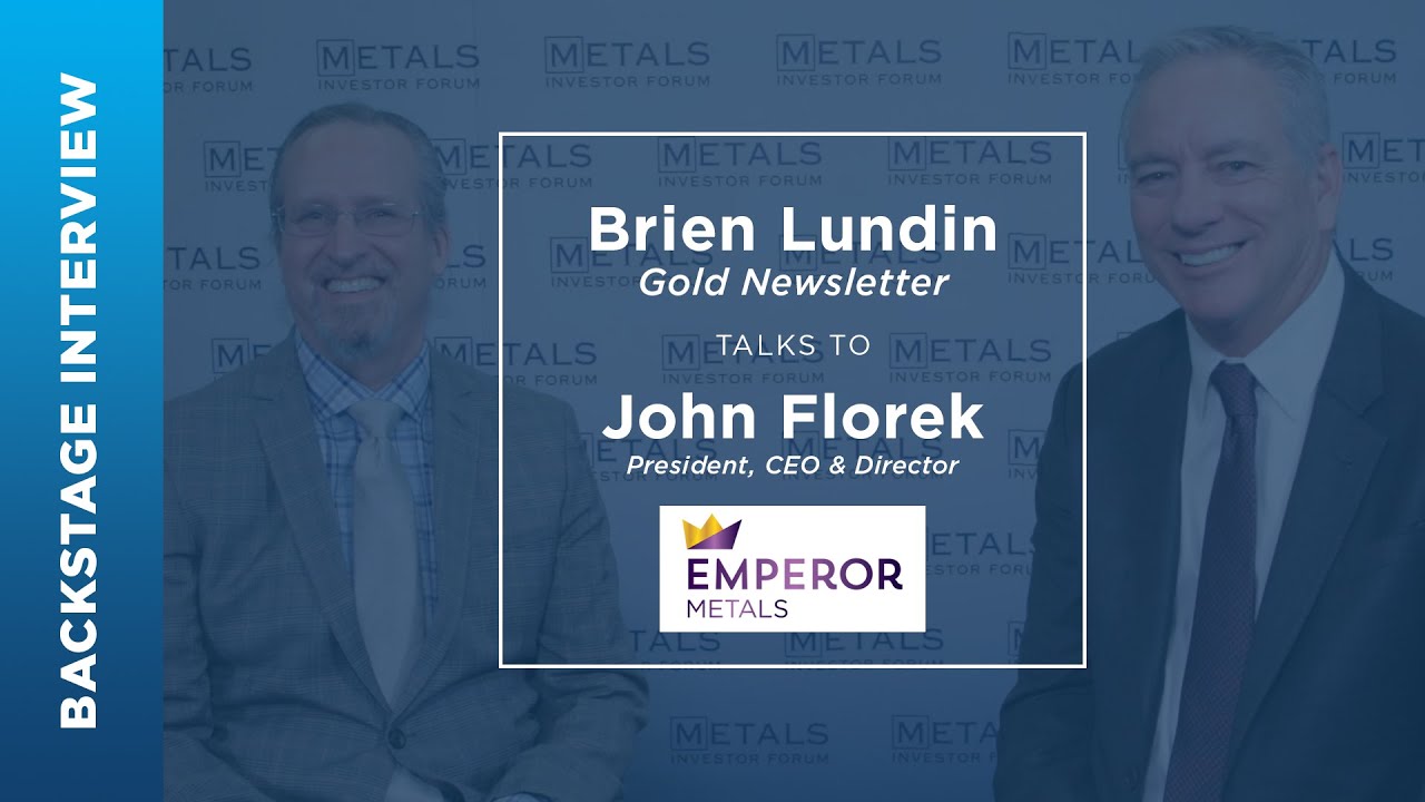 John Florek of Emperor Metals Inc. talks to Brien Lundin at the January ...