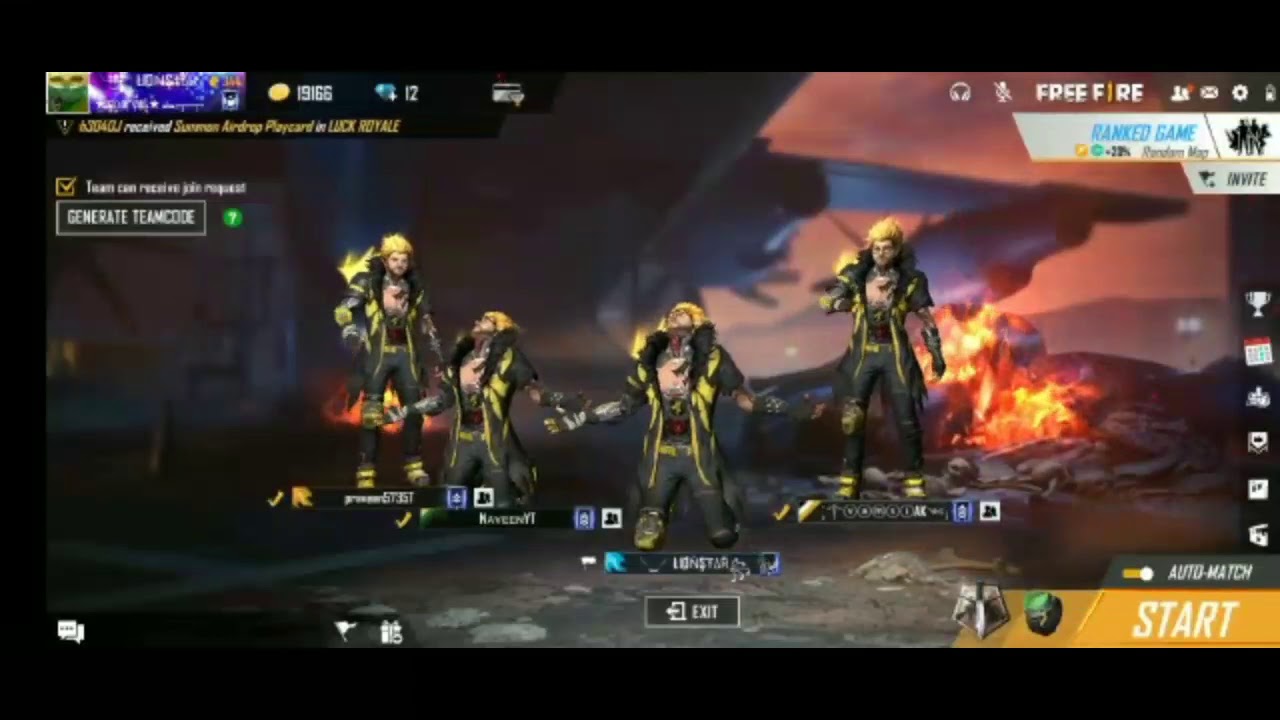 My squad in FF - YouTube