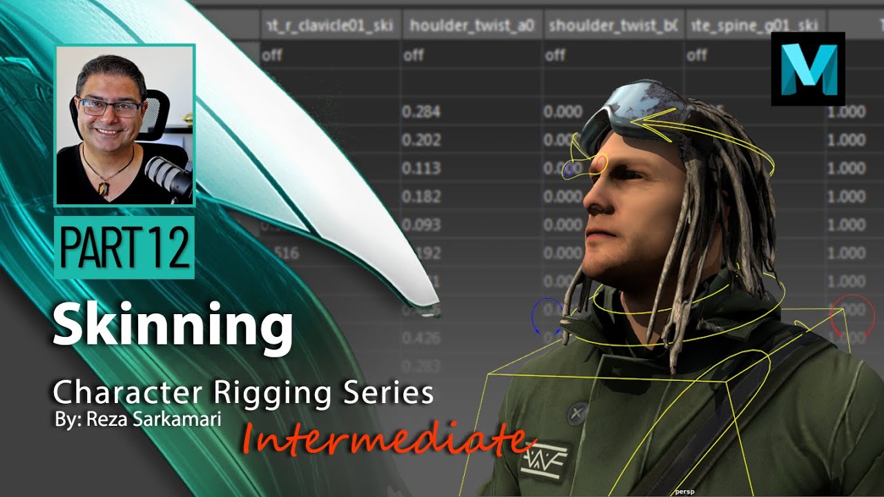 Intermediate Rigging: 12 Skinning the Character - YouTube