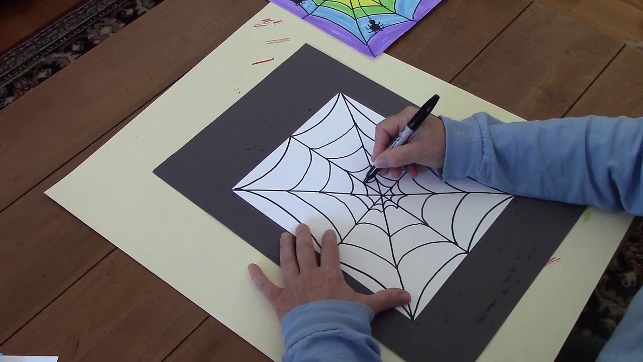 Spider Web Drawing - YouTube