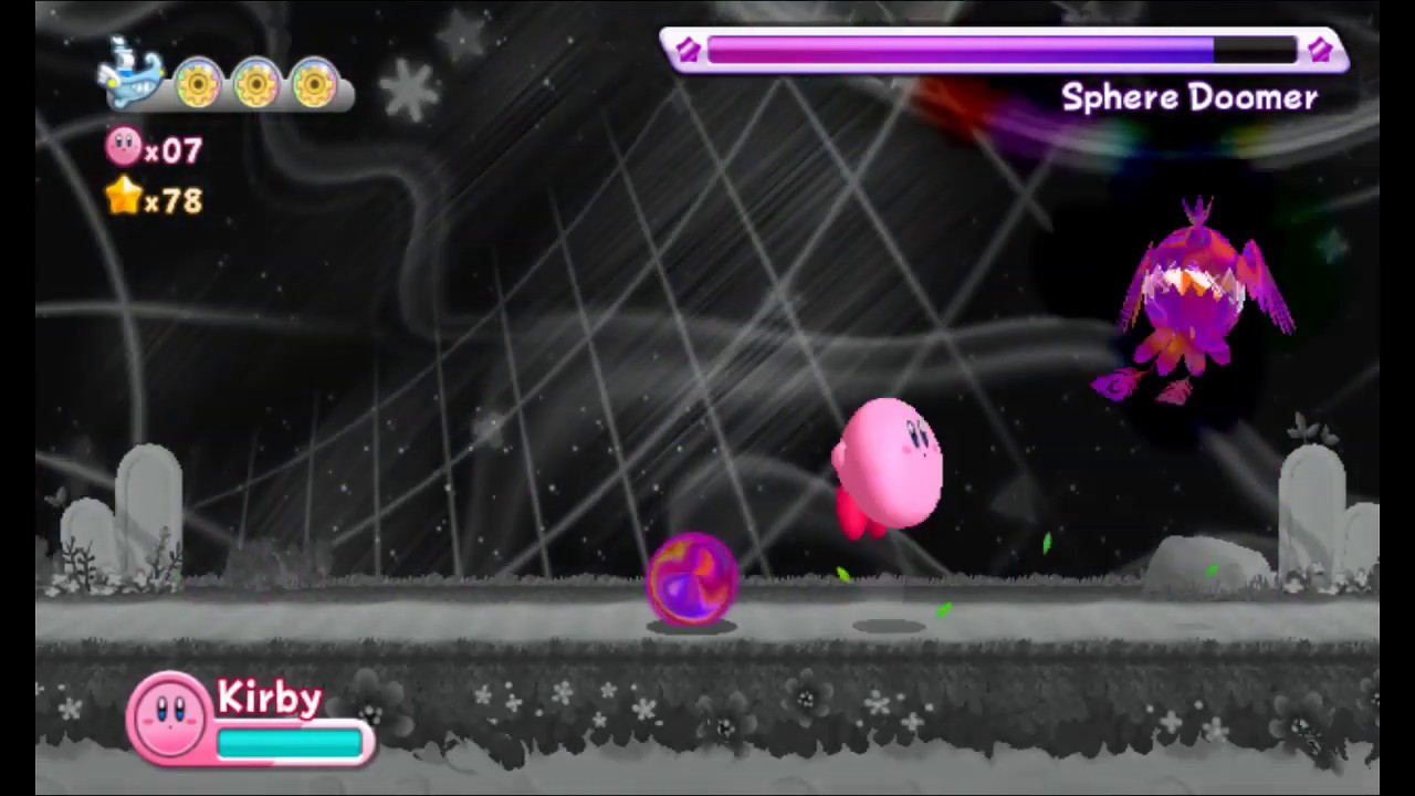 Kirby's Return to Dream Land: Hard Mode - Level 1 Sphere Doomer Battle ...
