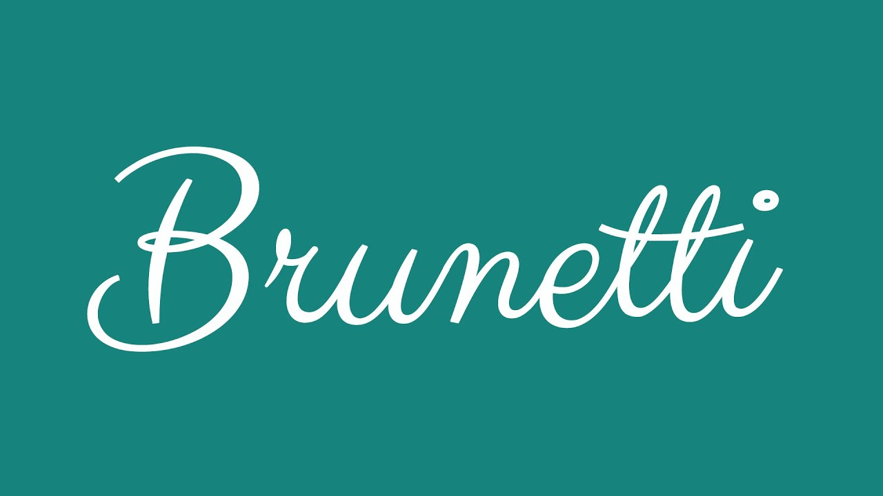 Learn how to Sign the Name Brunetti Stylishly in Cursive Writing - YouTube