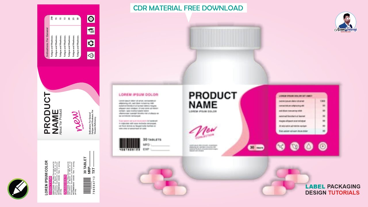 PACKAGING LABEL DESIGN IN CORELDRAW / CORELDRAW HINDI / URDU TUTORIAL ...