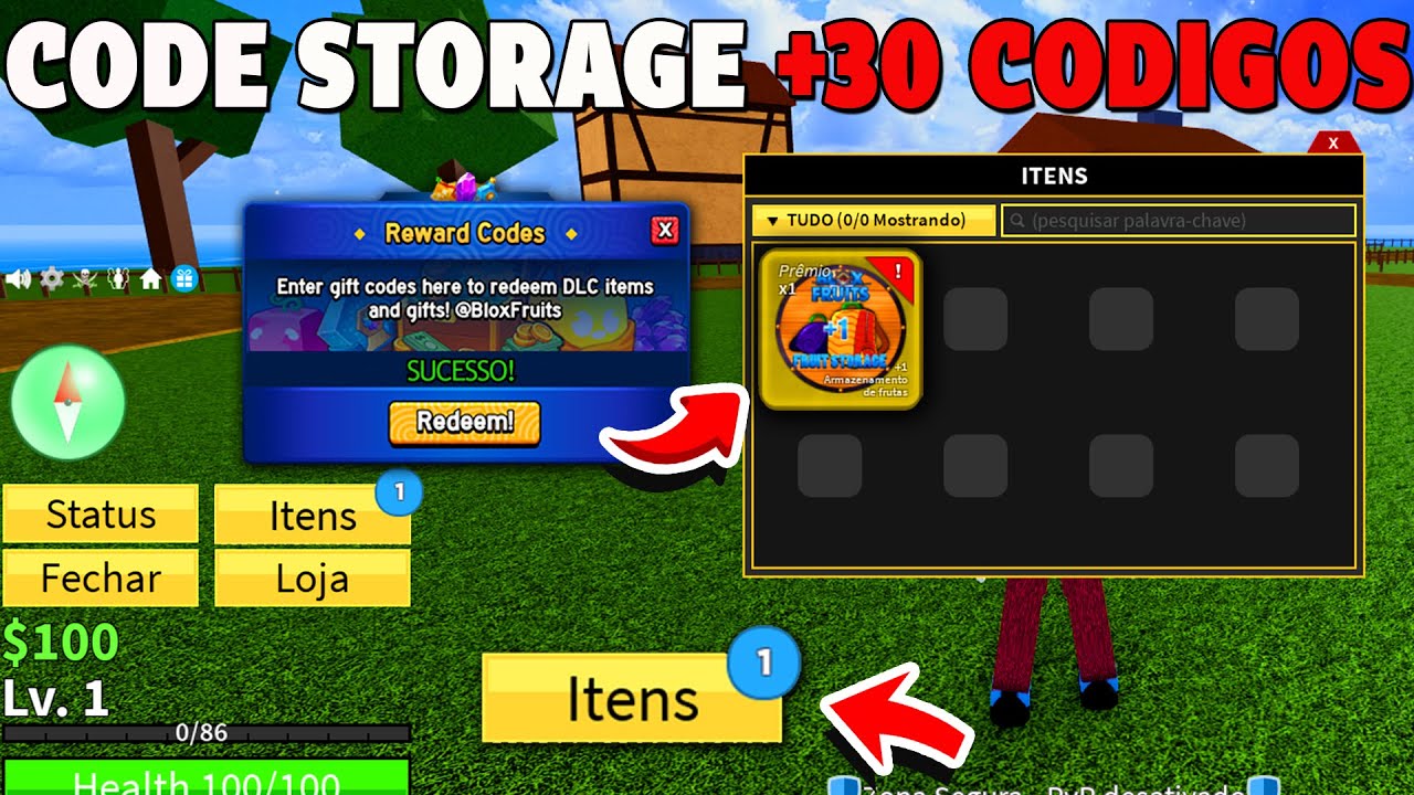 NOVO CÓDIGO STORAGE NO BLOX FRUITS + 29 CÓDIGOS DE EXP BELI E RESET ...