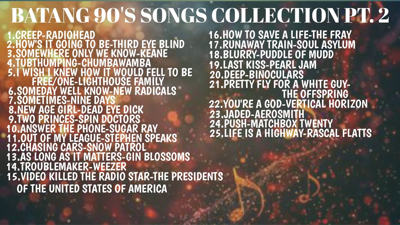 batang 90's songs collection pt. 2 - YouTube
