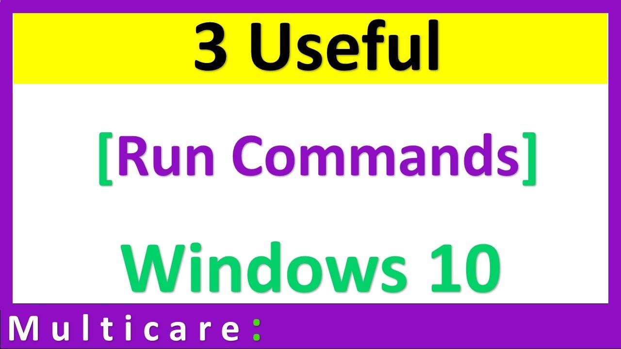 Three useful run commands - Windows 10 Tips and Tricks - YouTube
