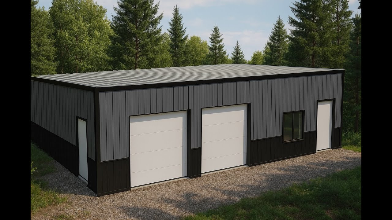 Build Your Dream Garage! [28x40 Single Slope Kit Revealed] - YouTube
