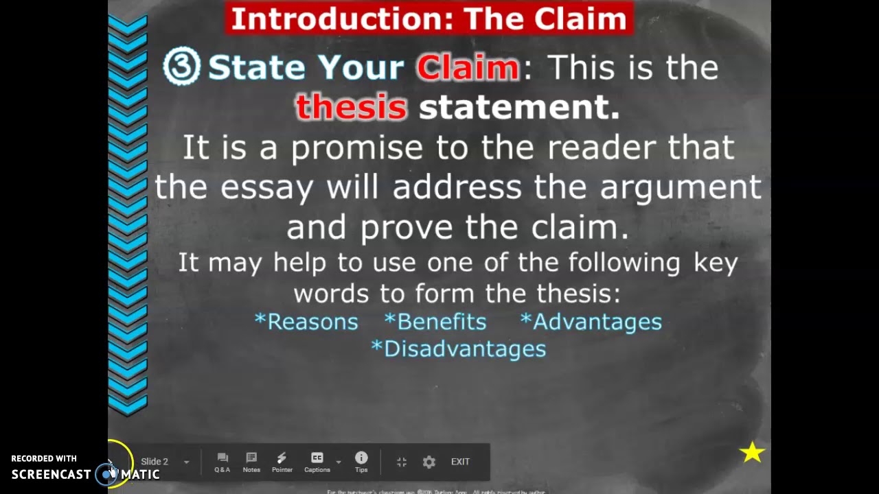 Argumentative Essay PPT Lesson 6 - YouTube