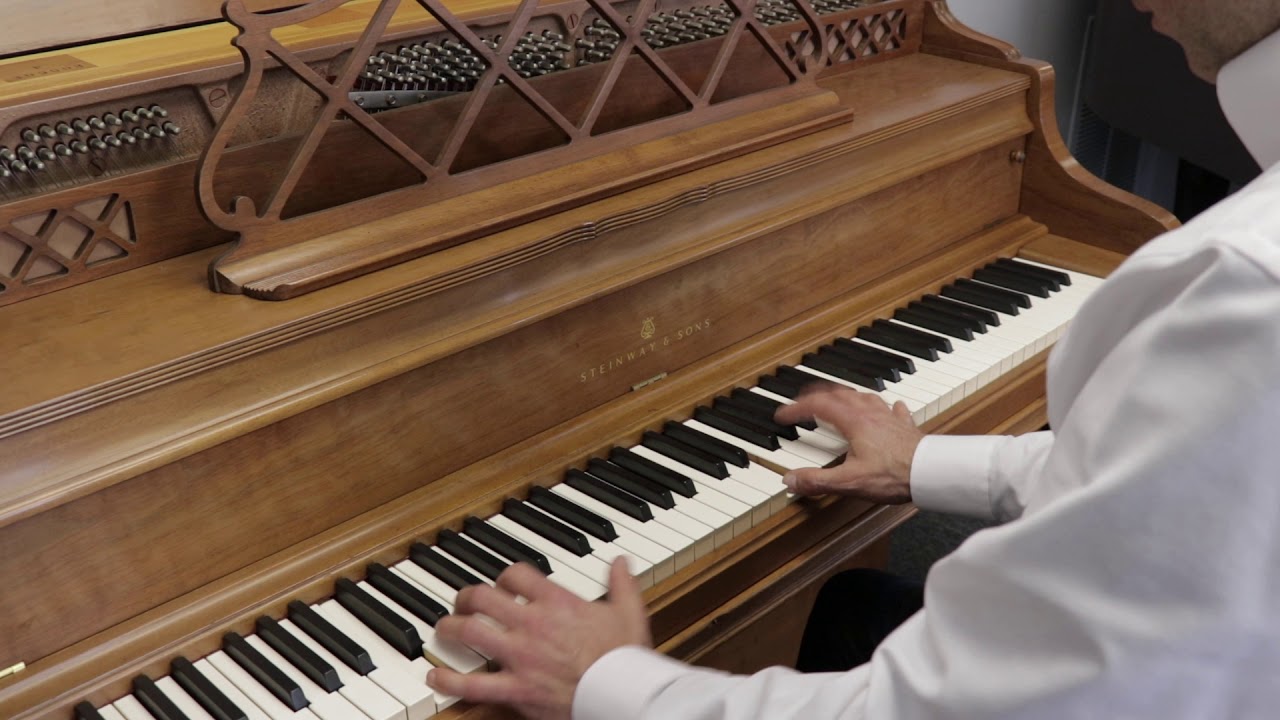 1968 Steinway Model F Console Piano with Bench - YouTube