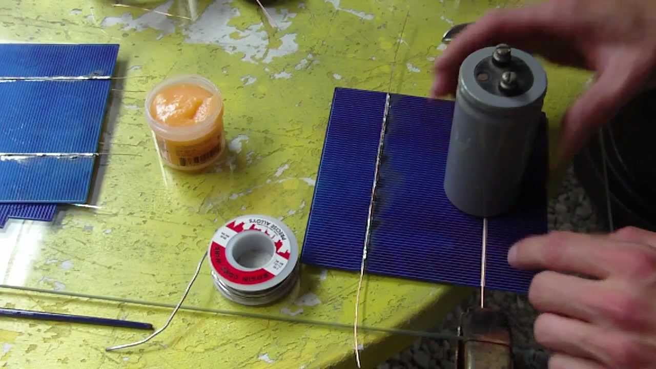 How to Tab Solar cells with copper wire (only for use in a junk panel ...