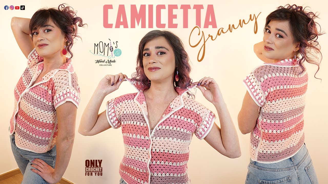 CAMICETTA GRANNY ALL'UNCINETTO FACILE FACILE 😉 @momiscrochet #crochet # ...