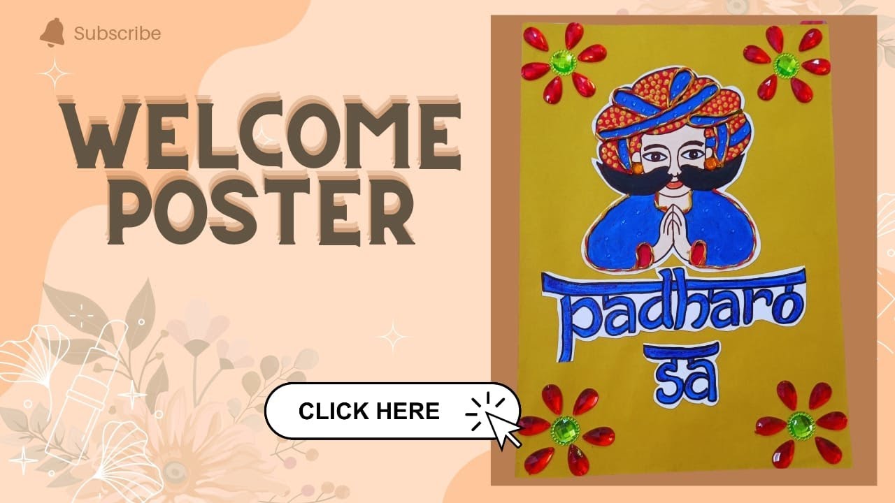 PADHARO SA Drawing l Swagat Drawing l Drawing & Painting Welcome - YouTube