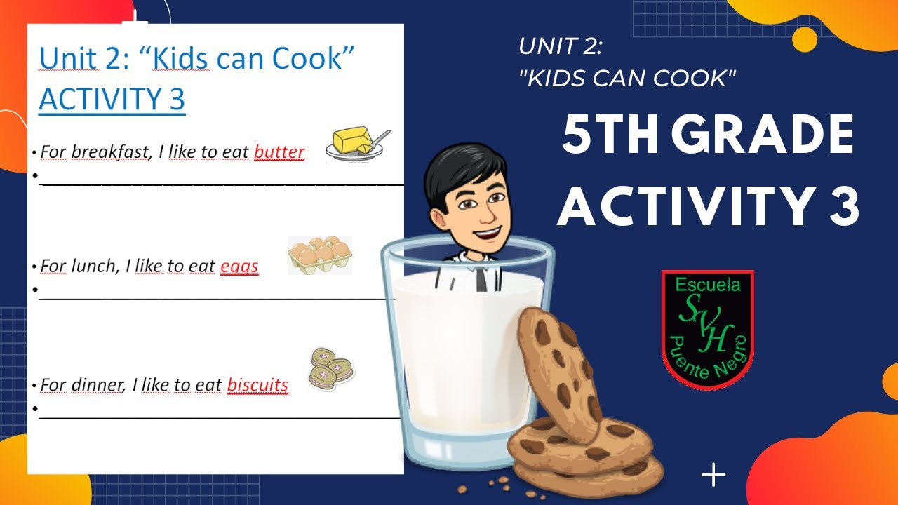 5th Grade - Activity 3 - Unit: "Kids Can Cook" - YouTube
