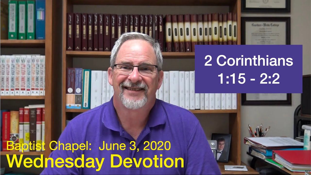 June 3, 2020: Mid-Week Devotion - YouTube