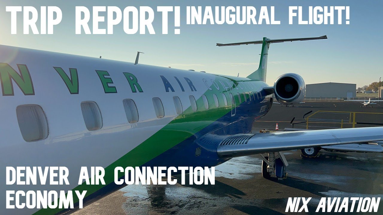 Denver Air Connection E145 Inaugural Trip Report - YouTube