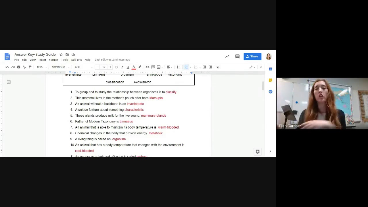 Science (Animal classification) study guide answers - YouTube