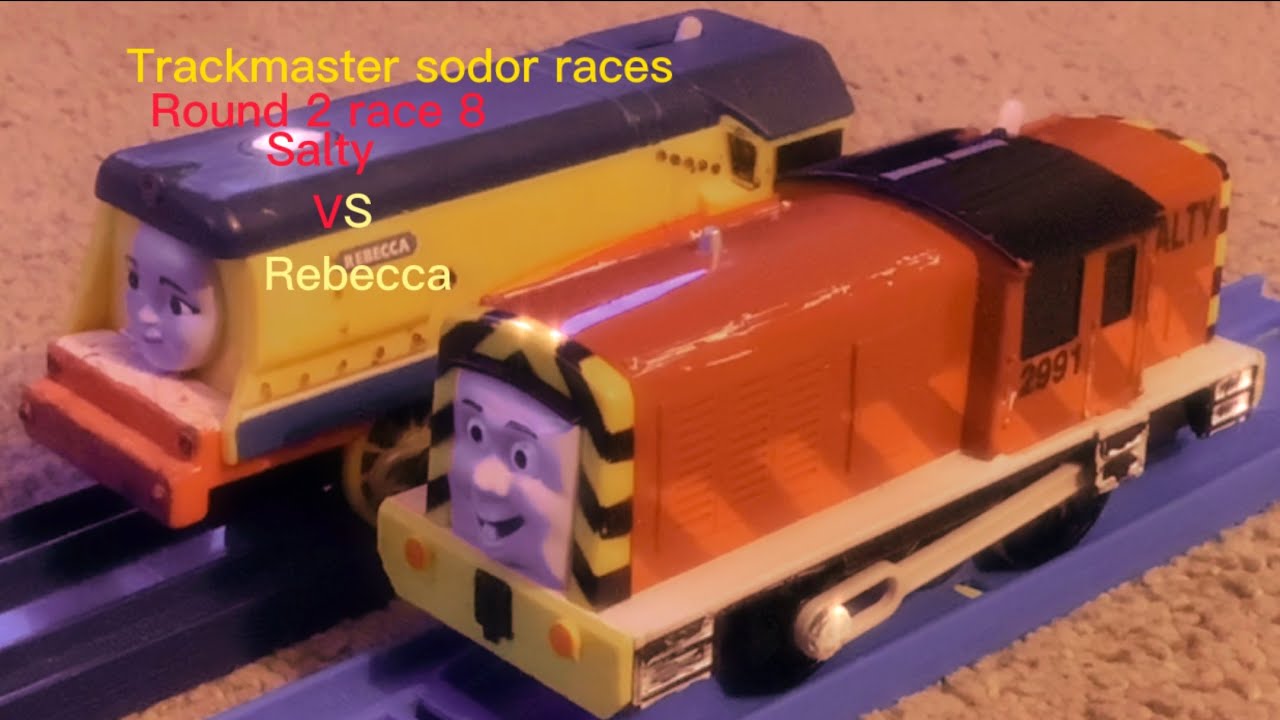 Trackmaster Sodor Races Round 2 race 8 Salty vs Rebecca - YouTube