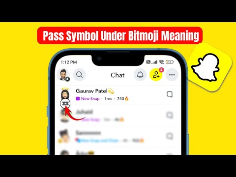 What does the Pass symbol mean under the friends chat Bitmoji?