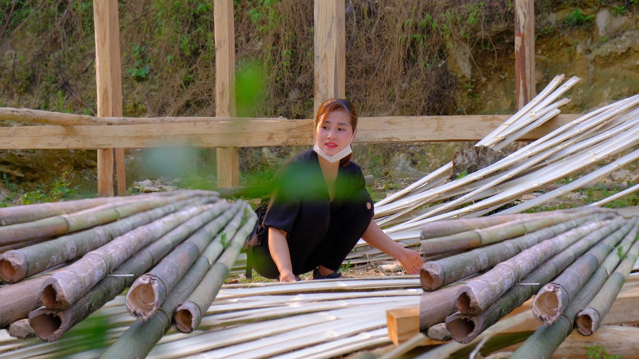 Asian girl exploits bamboo to make new house building material - YouTube