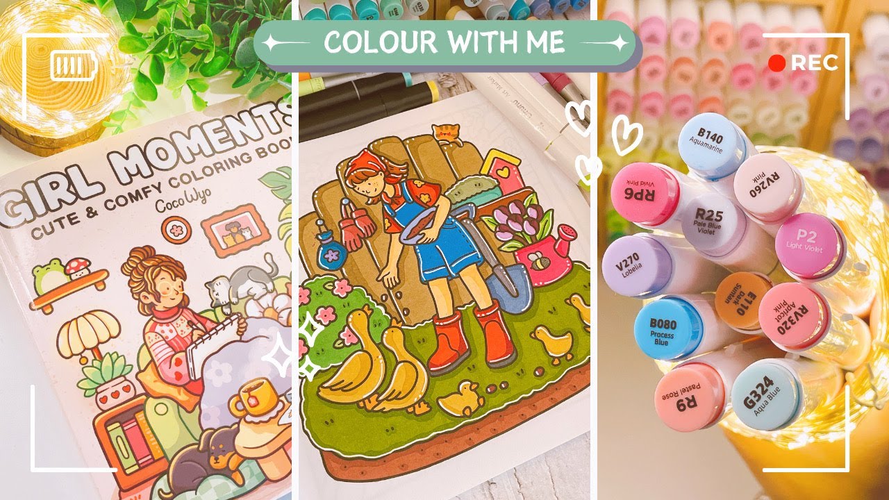 Color with Me: Feeding Ducks | Coco Wyo Coloring Book | Ohuhu Markers ...