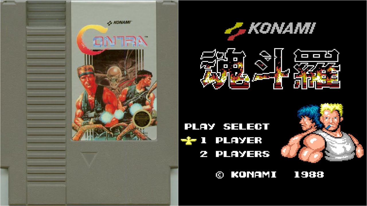 1988 «CONTRA» versión JAPONESA l NES l NINTENDO l Retro Gaming - YouTube