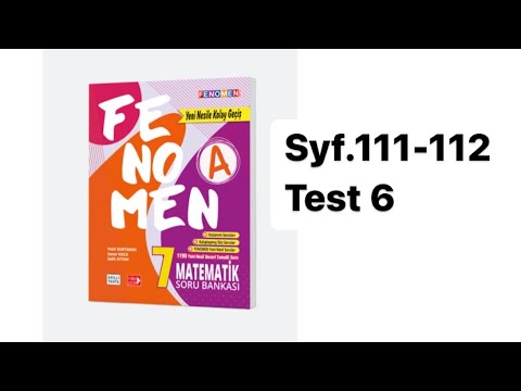 7.SINIF FENOMEN A S-111-112 TEST 6 GEOMETRİ TABANLI CEBİRSEL İFADELER