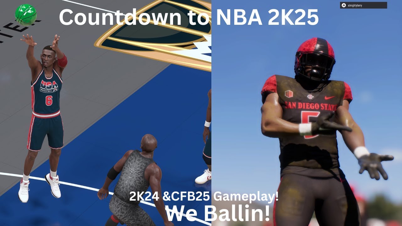 NBA 2K24 & College football Stream! Ball Till We Fall! - YouTube