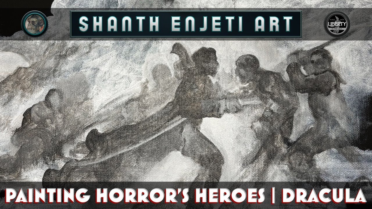 🔴 LIVE! Painting & Chatting About Dracula! | SHANTH ENJETI ART - YouTube