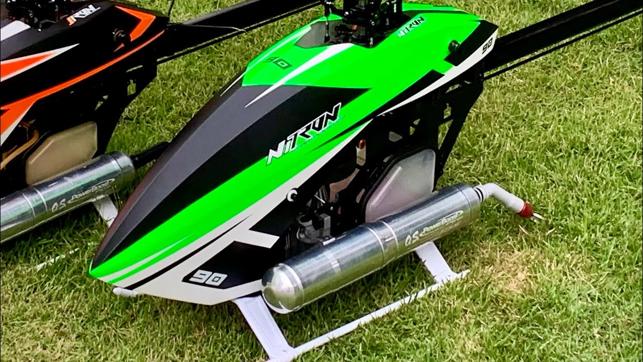 Tron Helicopters / Nitron 90 / Azure 700 blades - YouTube