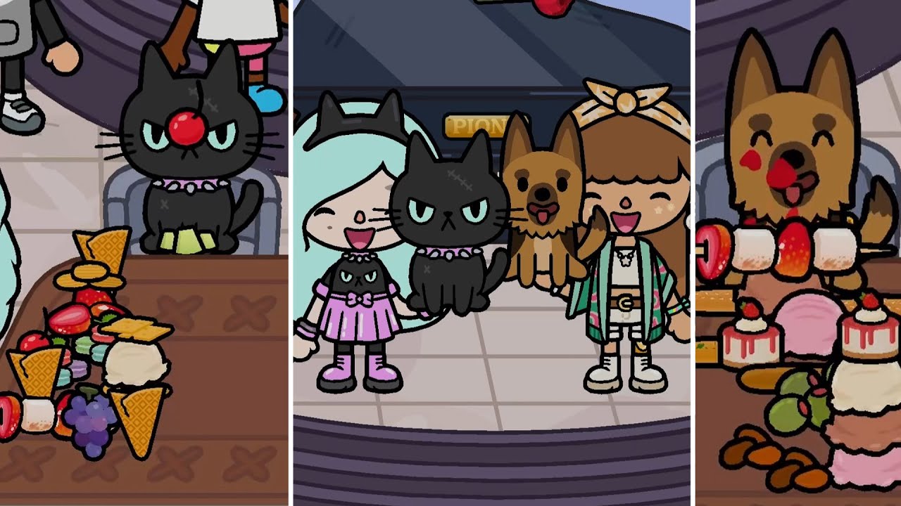 Cat vs Dog Speed Eating Challenge 😊💋😁| Toca Life Story | Toca Boca ...