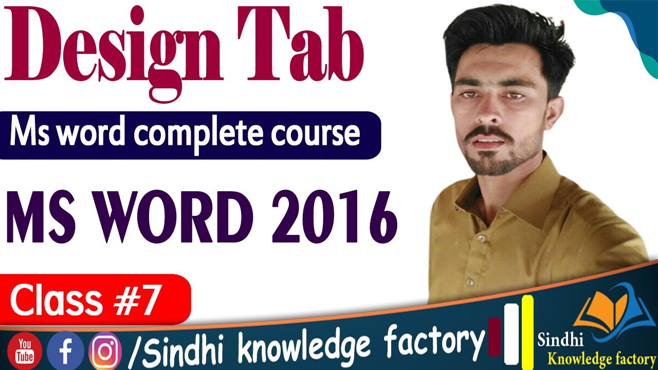 How To Use Design Tab In MS Word All Option Of Design Tab Urdu Hindi Class 7 YouTube how-to-use-design-tab-in-ms-word-all-option-of-design-tab-urdu-hindi-class-7-youtube
