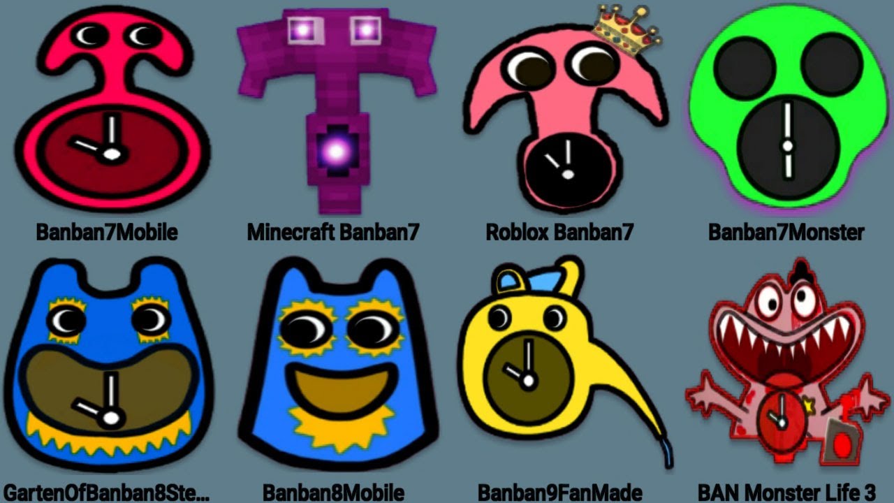 Garten Of Banban 7 MobileVs Steam Vs Roblox Vs Minecraft, Banban 8 ...