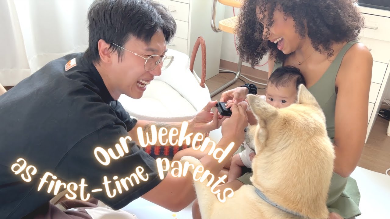 Weekend Vlog: Our New Life as First-Time Parents in Korea (국제커플, ambw ...