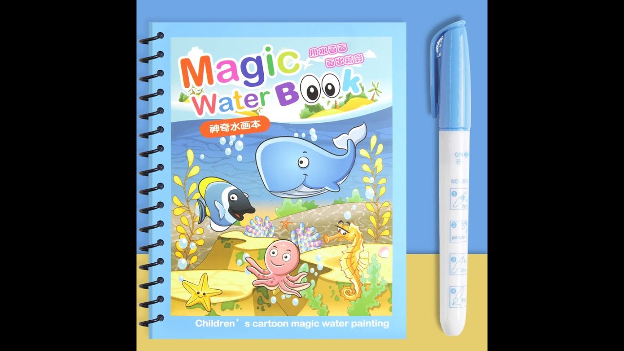 Magical Book Water Drawing Coloring Book Magic Water Drawing Book ...