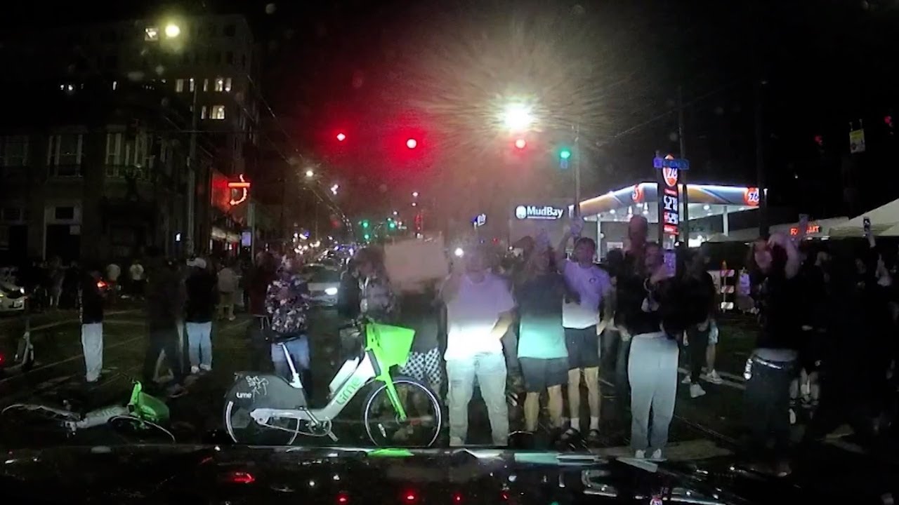Police video captures unruly crowd at Capitol Hill illegal street ...