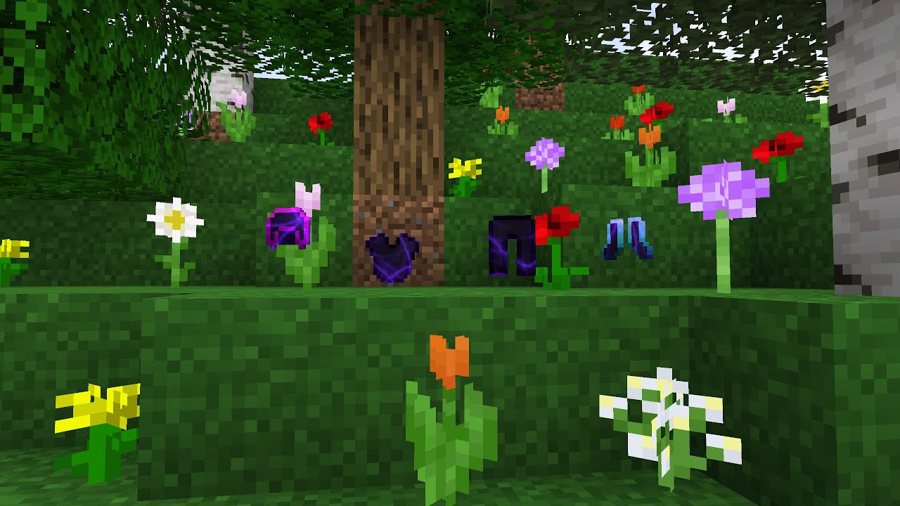 Hypixel UHC but Flowers give INSANELY OP items - YouTube