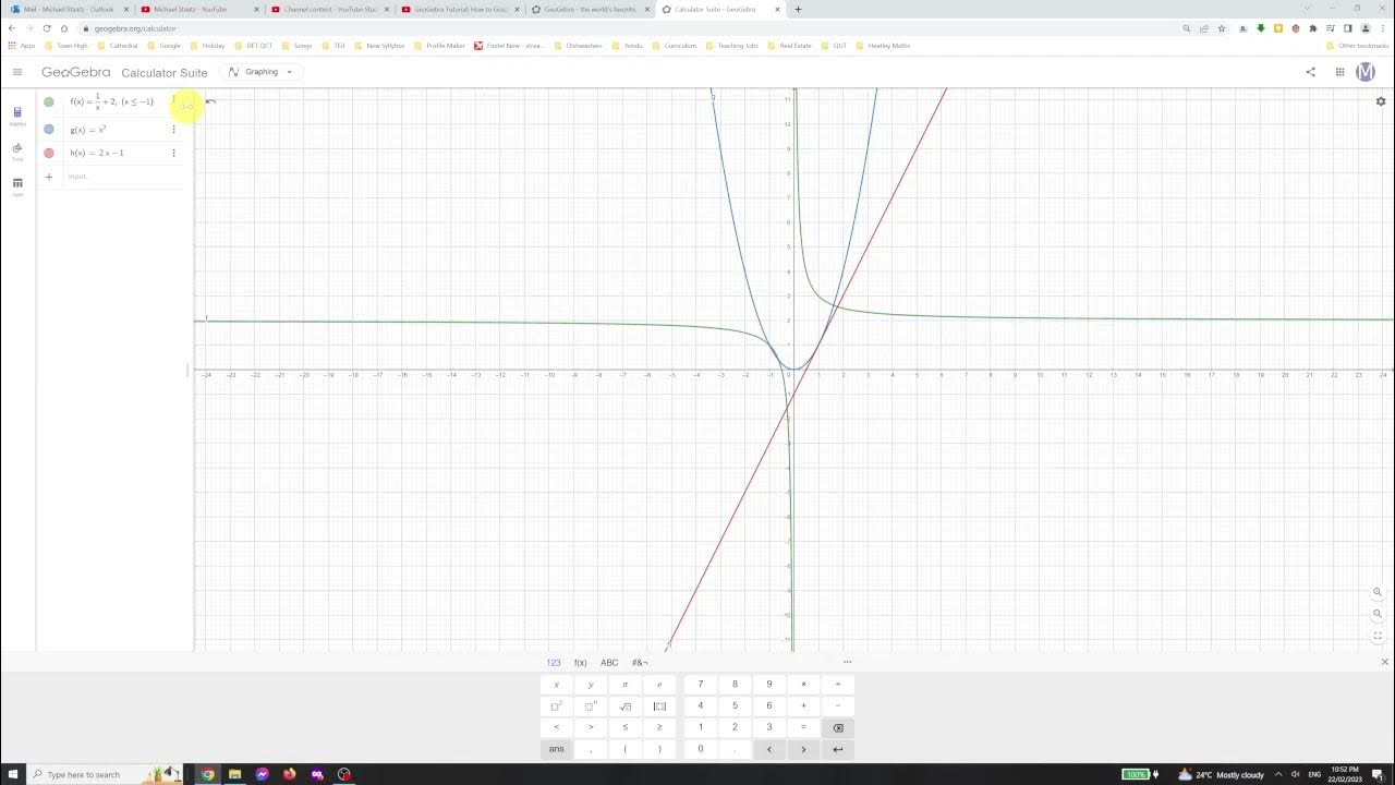 Geogebra Piecewise Functions - YouTube