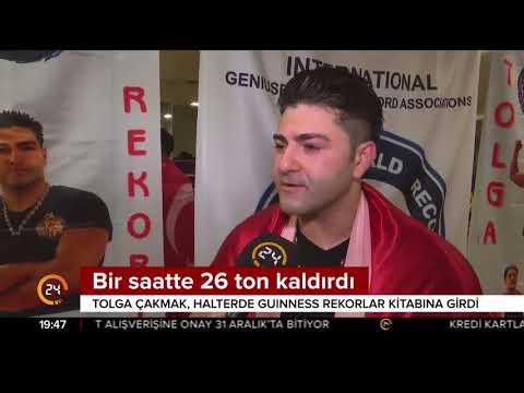 Bir saatte 26 ton kaldırarak dünya rekoru kırdı