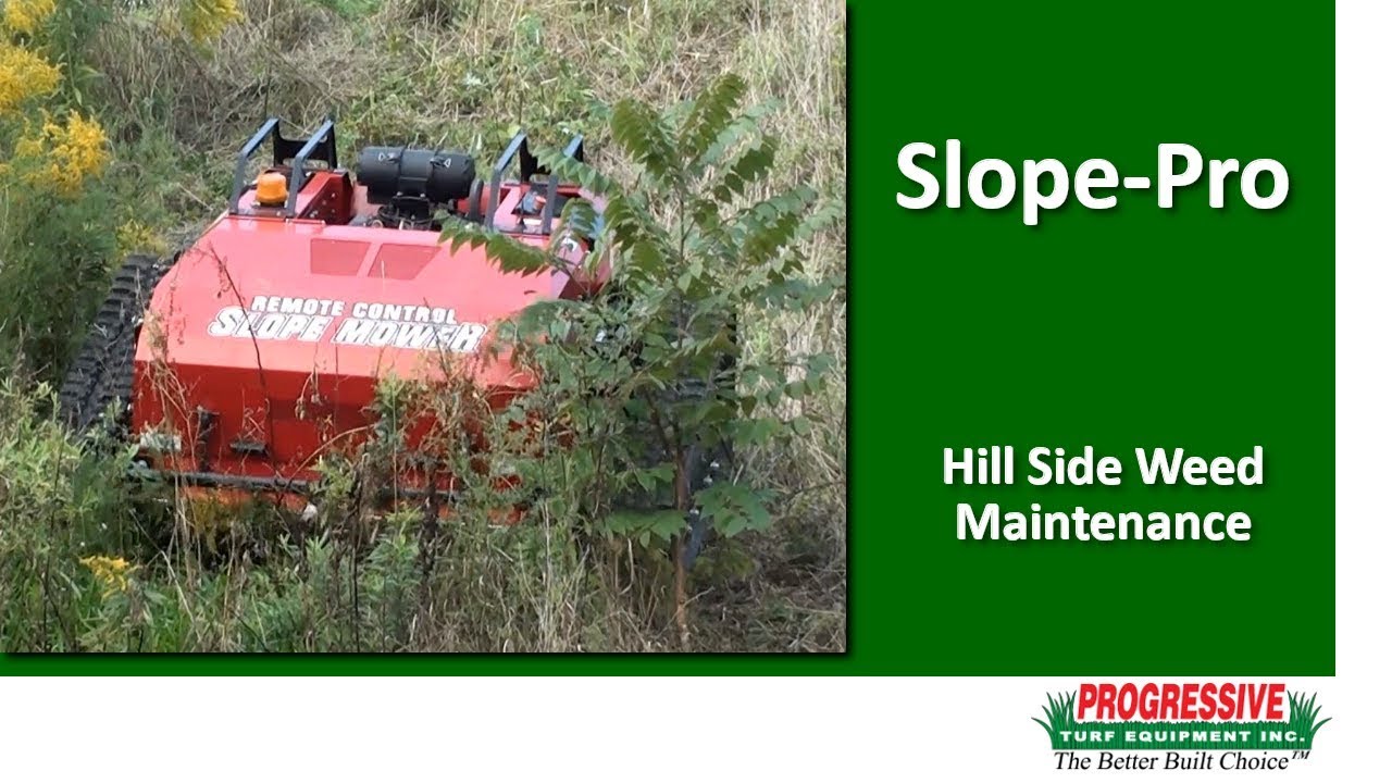 Slope-Pro Mowing Hillside Weeds - YouTube