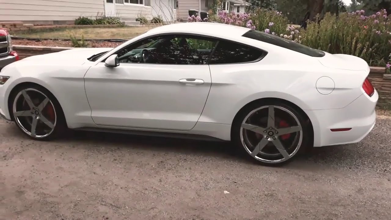 2016 mustang on 22 inch rims clean must see - YouTube
