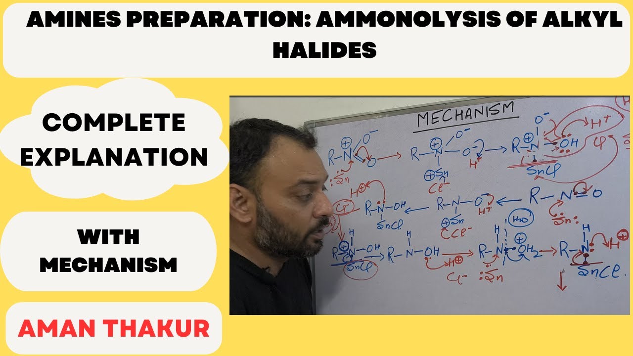 Amine Preparation: Ammonolysis of Alkyl Halides II Explanation with ...