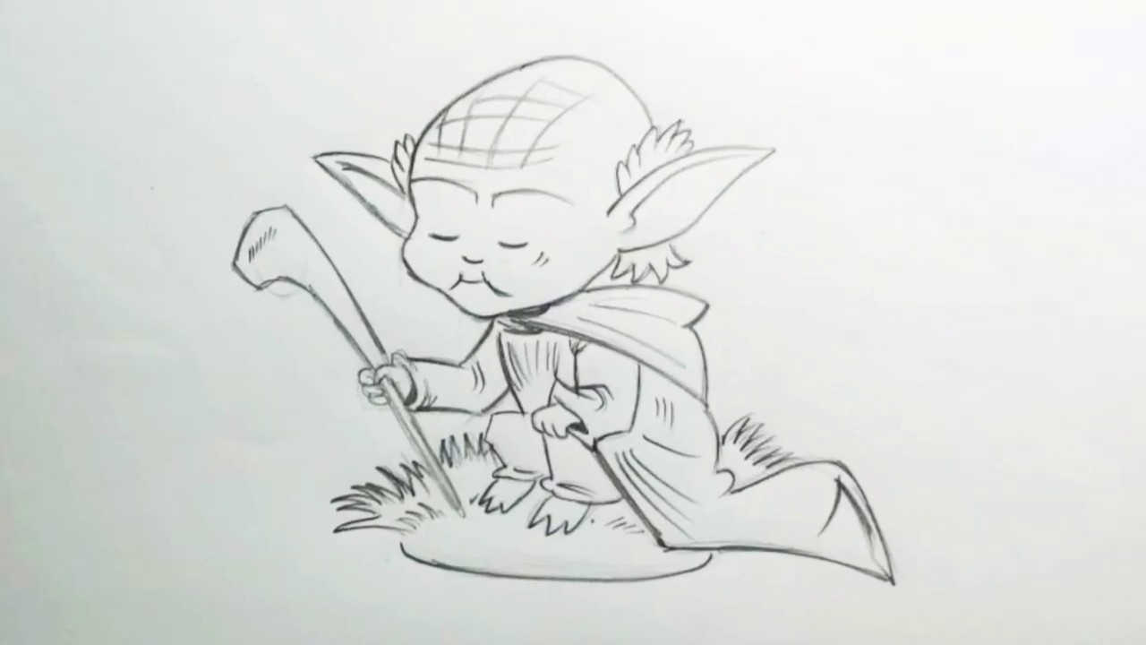 How To Draw Baby Yoda| The Mandalorian - YouTube
