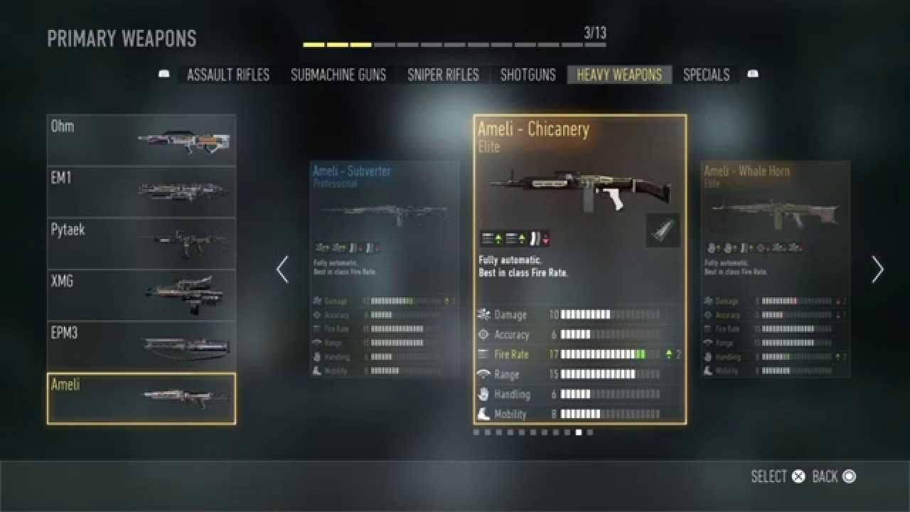 Call of Duty®: Advanced Warfare All Ameli Variants - YouTube
