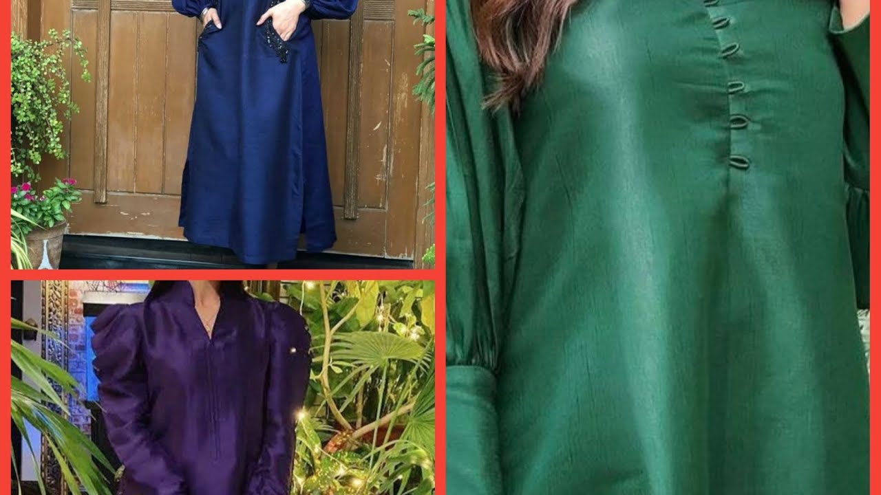 Silk Dress Designing ideas|| Raw Silk Dress Design ideas - YouTube