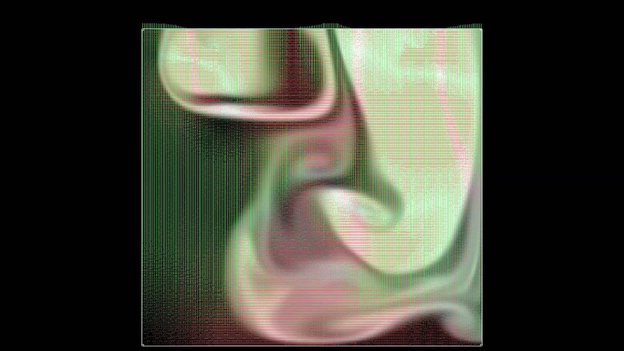 2D Fluid Simulation - two symmetric flows with different velocities ...