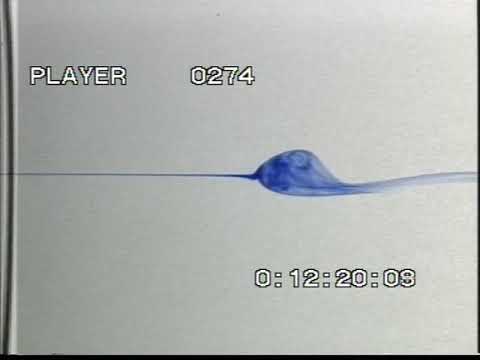 Travelling vortex breakdown - transition to spiral breakdown - YouTube