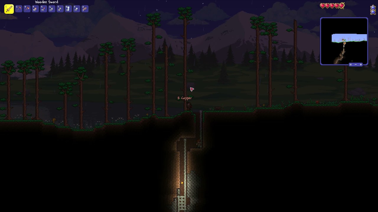 Terraria episode 1 starting out - YouTube